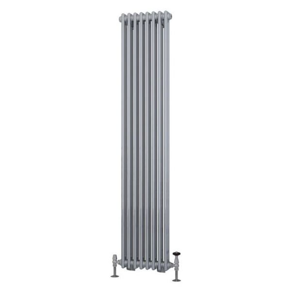 Eastbrook Rivassa 1800 x 383 Chrome Effect 2 Column Vertical Radiator ...