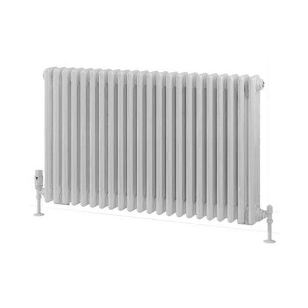 Eastbrook Rivassa 600 x 1010 Gloss White 3 Column Horizontal Radiator ...