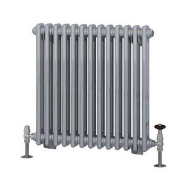 Eastbrook Rivassa 600 x 608 Chrome Effect 2 Column Horizontal Radiator ...