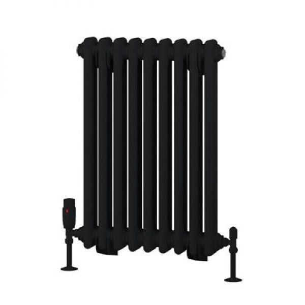 Eastbrook Rivassa 600 x 428 Matt Black 2 Column Radiator - 81.0210