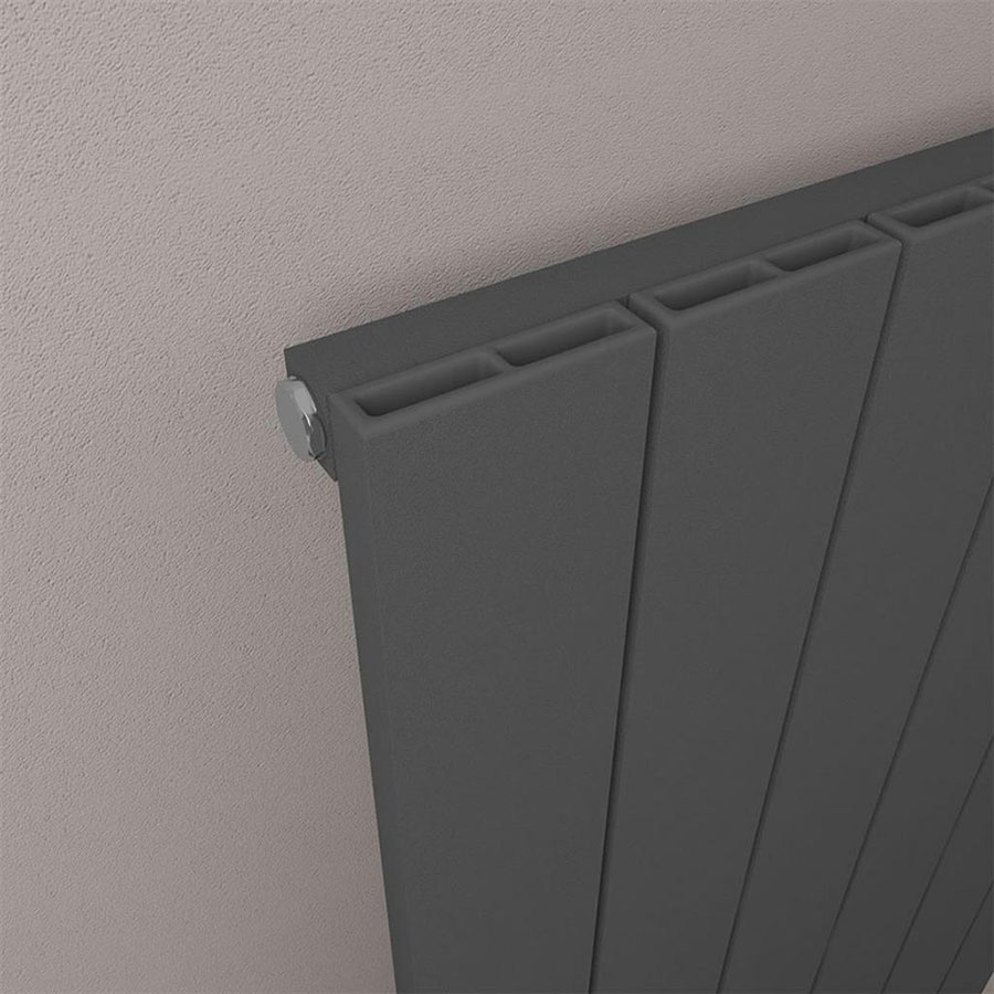 Eastbrook Rosano 1800 x 565 Matt Anthracite Aluminium Designer Radiator ...