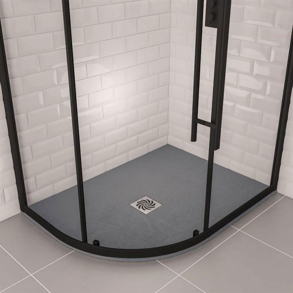 Eastbrook Crossland 1200 x 900 Right Hand Offset Quadrant Grey Slate ...