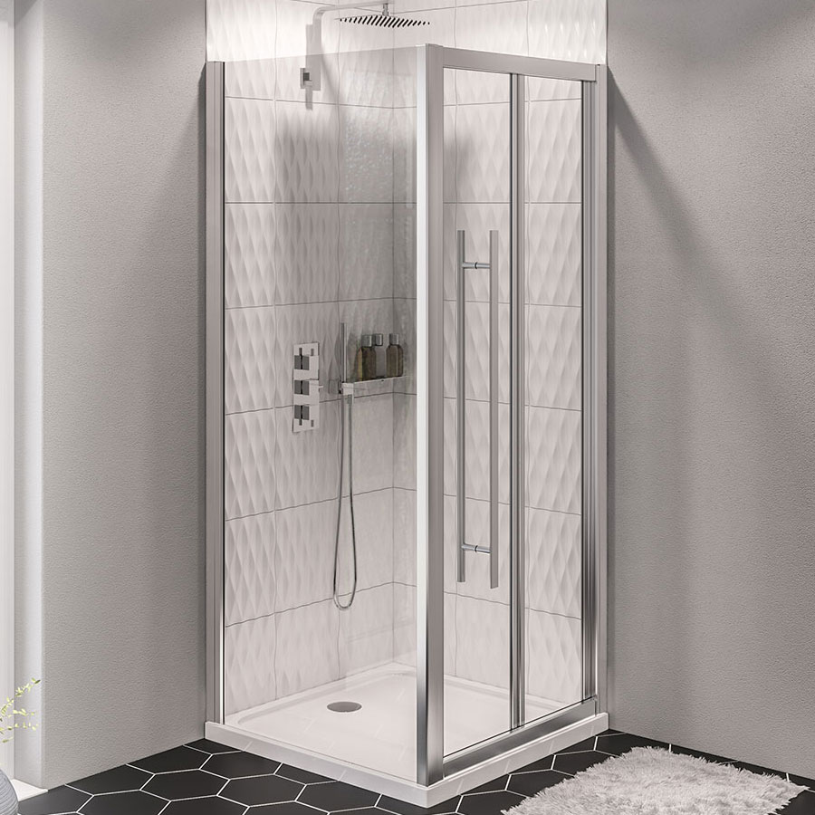 Eastbrook Vantage 2000 Chrome Bifold Shower Door 1000mm - 49.0055