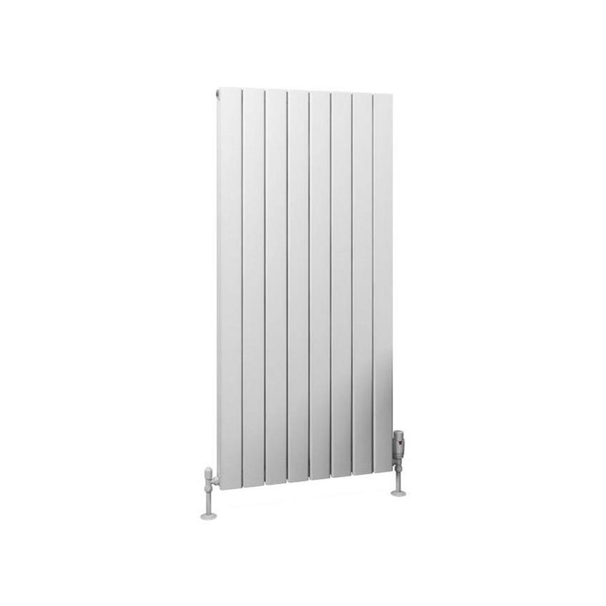 Eastbrook Hadleigh 1200 x 555 Matt White Aluminium Designer Radiator ...