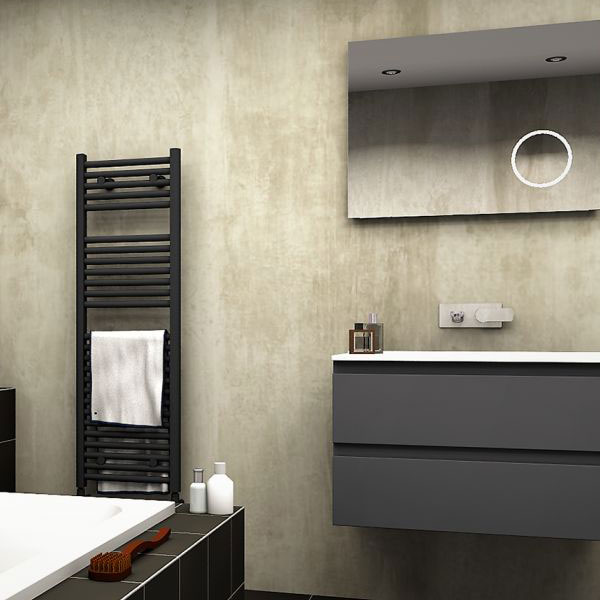Tissino Hugo2 Towel Radiator 1212 x 500 Matt Black - THU-104-MN Tissino Hugo2 Towel Radiator 1212 x 500 Matt Black - THU-104-MN