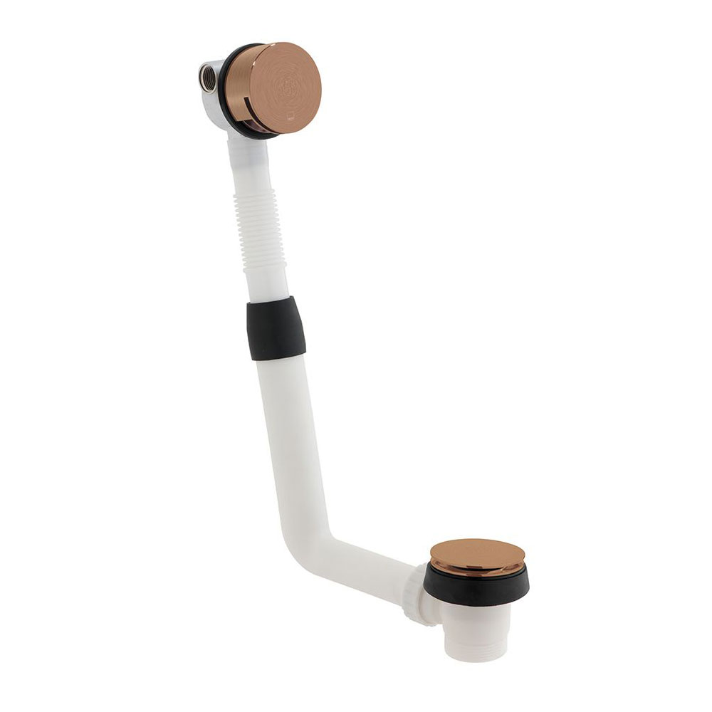 Vado Individual Brushed Bronze Push Type Overflow Bath Filler and Waste ... Vado Individual Brushed Bronze Push Type Overflow Bath Filler and Waste ...