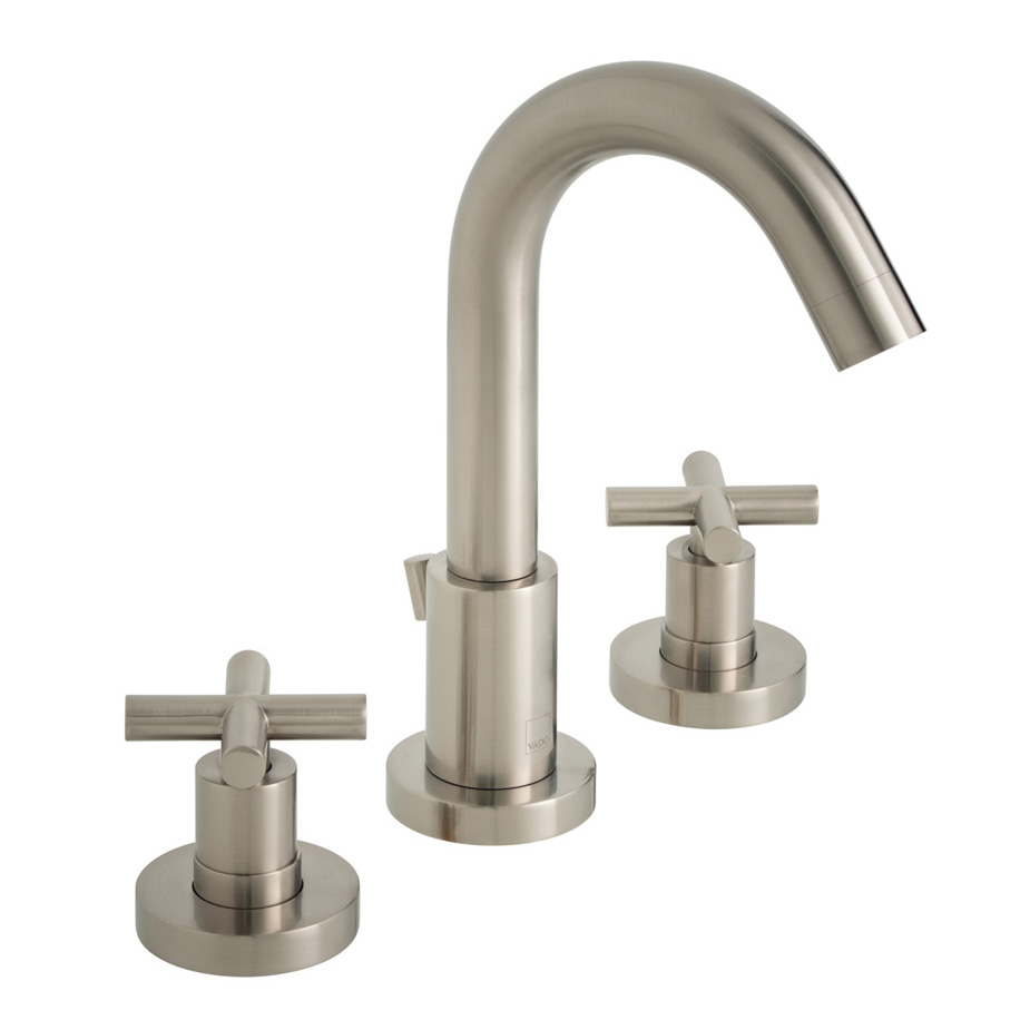 Vado Individual Elements Brushed Nickel 3 Hole Deck Mounted Basin Mixer ...
