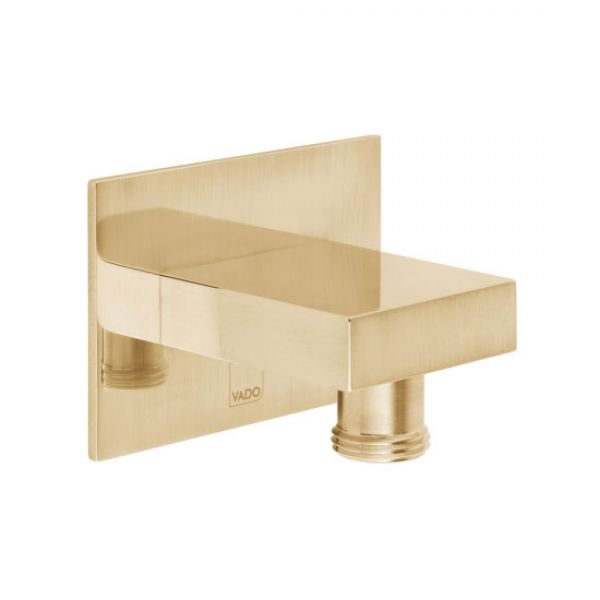 Vado Individual Brushed Gold Square Wall Outlet - IND-OUTLET-SQ-BRG