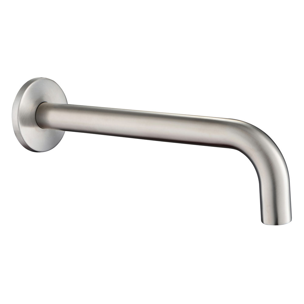 JTP Inox Stainless Steel Wall Mounted Bath Spout 250mm - IX433