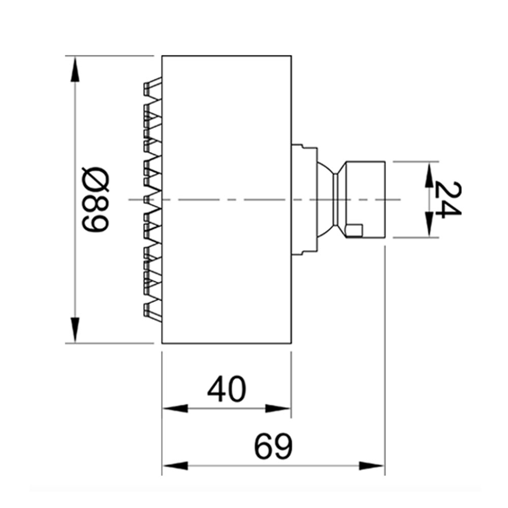 JTP Inox Stainless Steel 89mm Mini Round Shower Head - IX555
