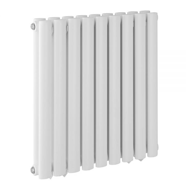 Kartell K Rad Aspen Double White 600 x 360 Oval Tube Designer Radiator ...