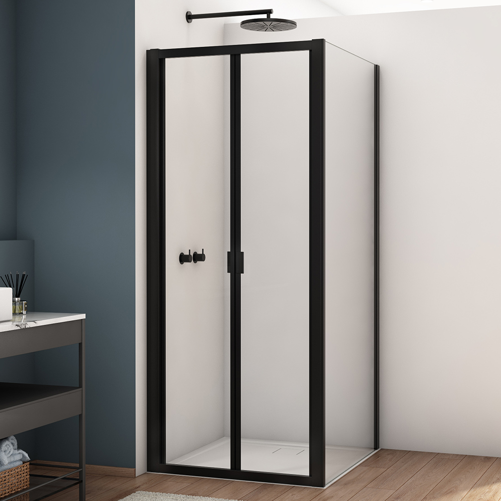 Kudos Divera Matt Black 800 Bifold Shower Door - K22K0800607-0001