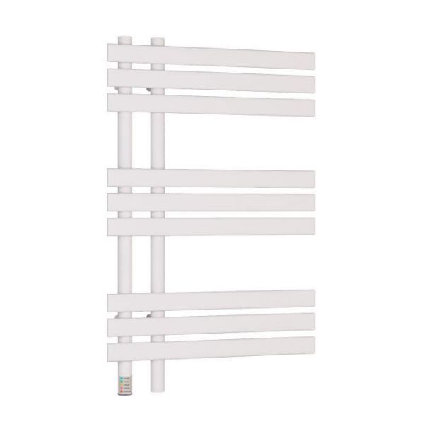 Eastbrook Loddon Dry Element 780 x 500 Matt White Electric Towel Rail ...