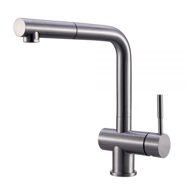 Clearwater Mercury Single Lever Stainless Steel Polished Pull Out Kitchen Sink Mixer Tap - MER2SS