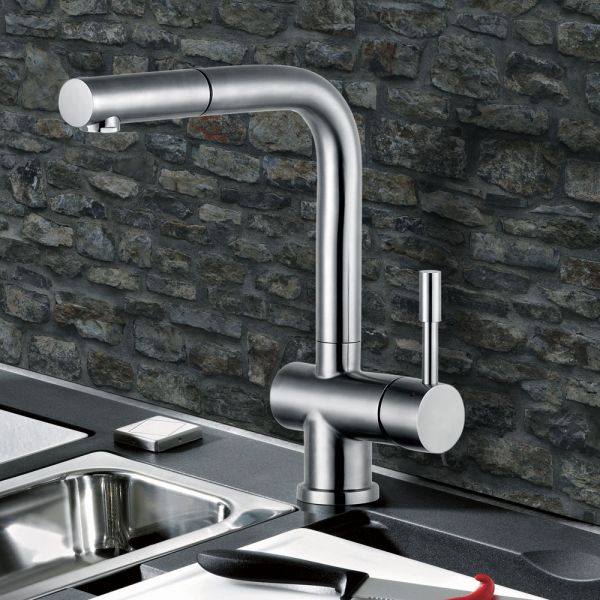 Clearwater Mercury Single Lever Stainless Steel Polished Pull Out ...