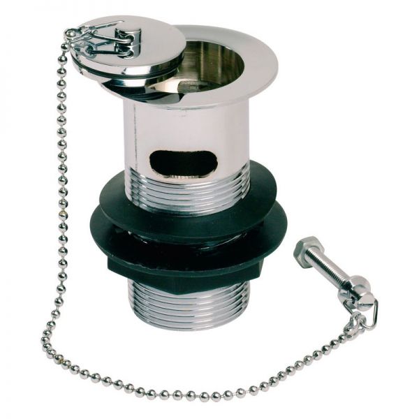 Moods Chrome Plug and Chain Slotted Basin Waste - MOOD105682