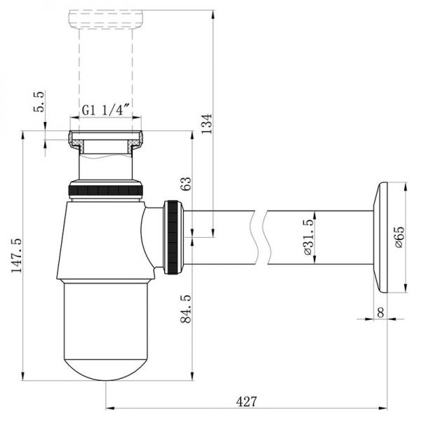 Moods Eurostream Traditional Bottle Trap For Basins - MOOD105685