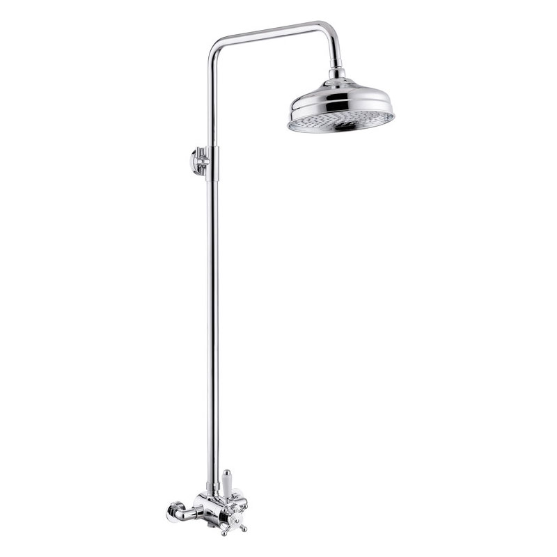 Moods Traditional Exposed Single Outlet Shower Kit with Overhead Shower ...