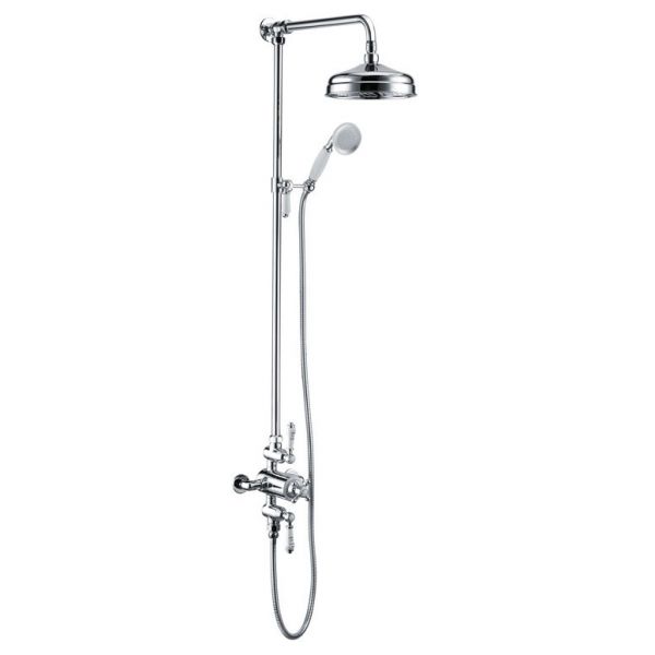 Moods Traditional Exposed Two Outlet Shower Kit with Riser and Overhead ...
