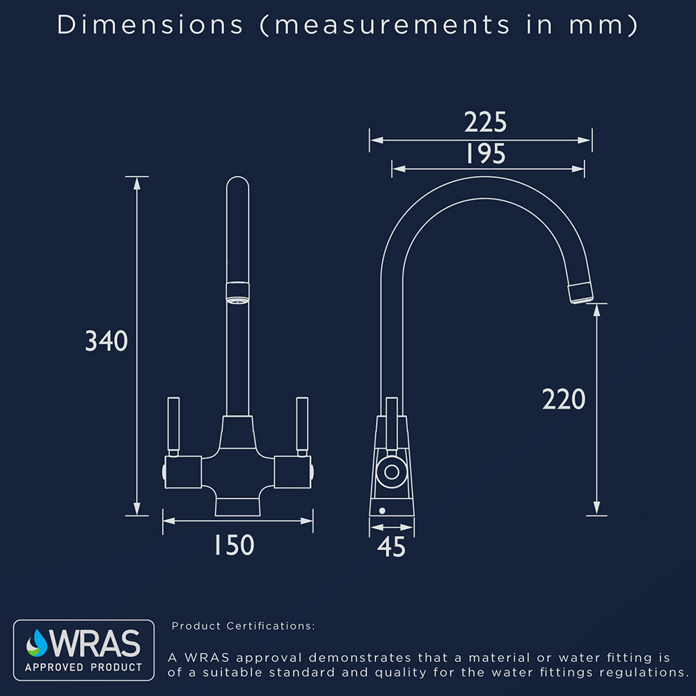 Bristan Monza Easy Fit Monobloc Sink Mixer MZ SNK EF BB on sale at the ...