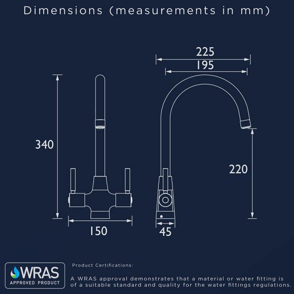 Bristan Monza Easy Fit Monobloc Sink Mixer MZ SNK EF GM on sale at the ...