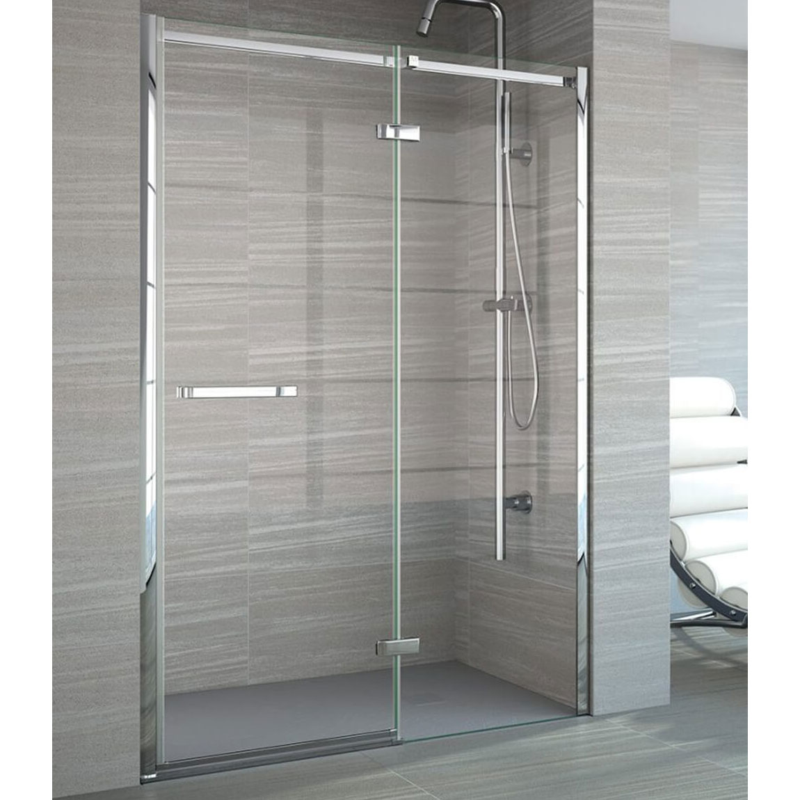 Merlyn 8 Series Frameless 1200 Hinge And Inline Shower Door A0611th