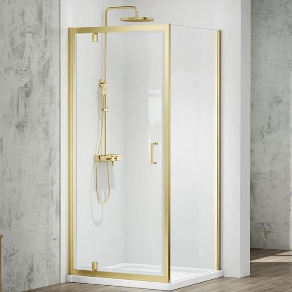 Merlyn MBOX Brushed Brass 800 Pivot Shower Door - MBP800BBR
