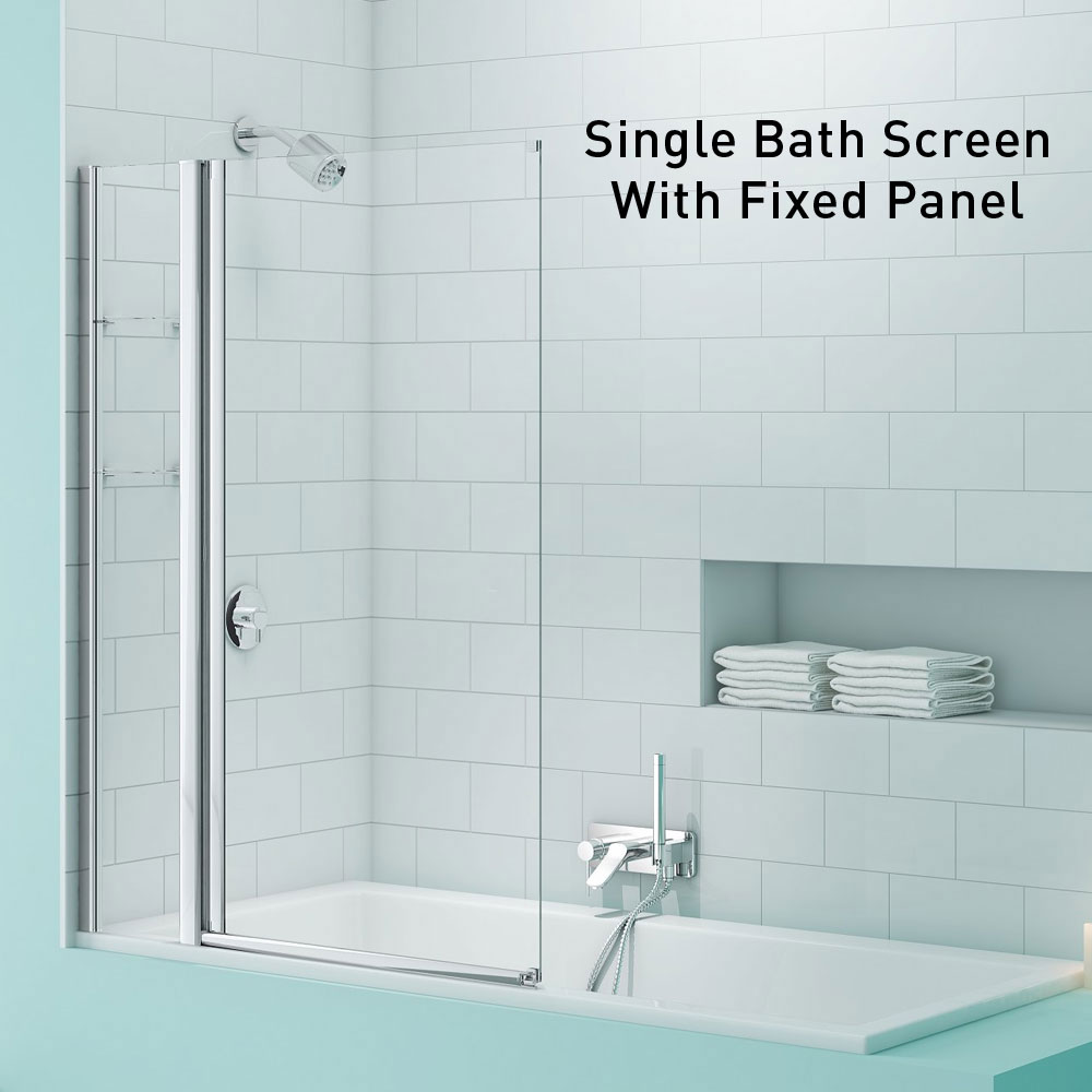 Merlyn SecureSeal Single Panel Bath Screen - MS1