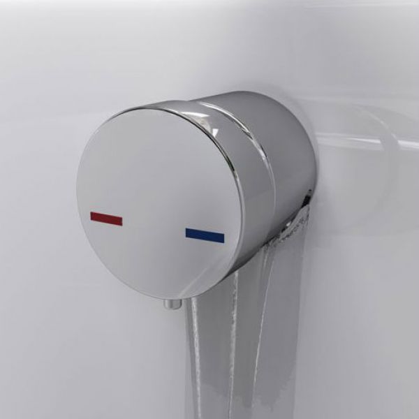 Moods Chrome Overflow Bath Filler Waste with Integrated Valve - MOOD108976