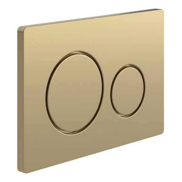 Moods Round Dual Flush Plate Brushed Bronze - MOOD109023