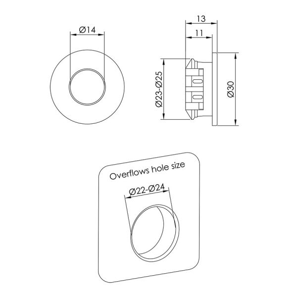 JTP Matt Black Overflow Cover - P001MB