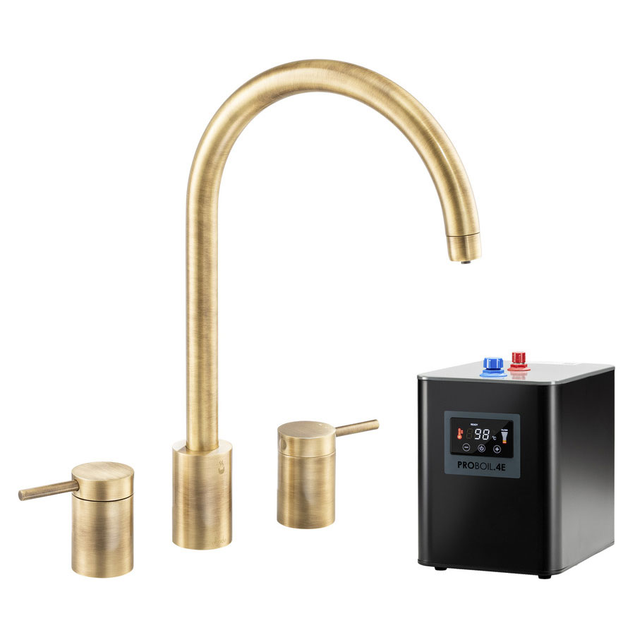 Abode Pronteau Profile Antique Brass 4 in 1 Boiling Hot and Filtered ...