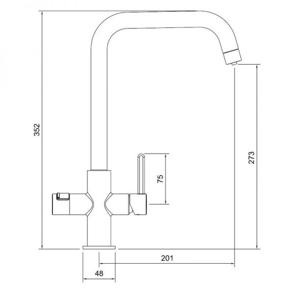Abode Pronteau Prothia Quad Brushed Brass 3 in 1 Boiling Hot Water ...
