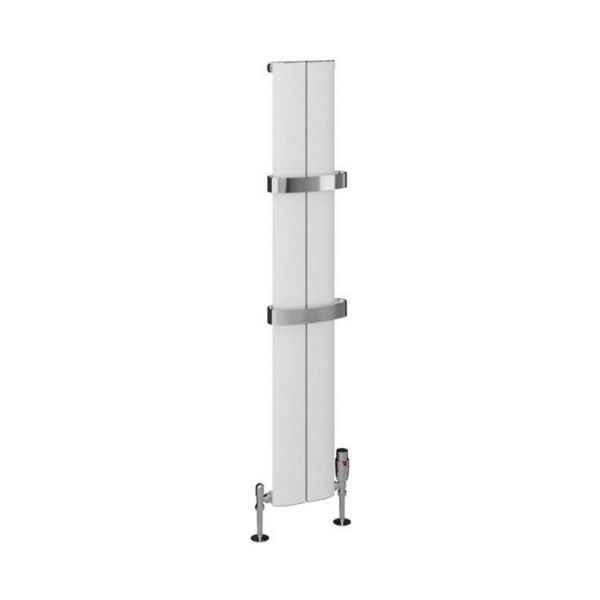 Eastbrook Preston 1200 x 185 Matt White Aluminium Designer Radiator ...