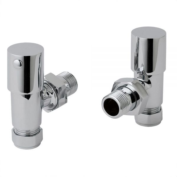JTP Chrome Angled Manual Radiator Valves - RVA