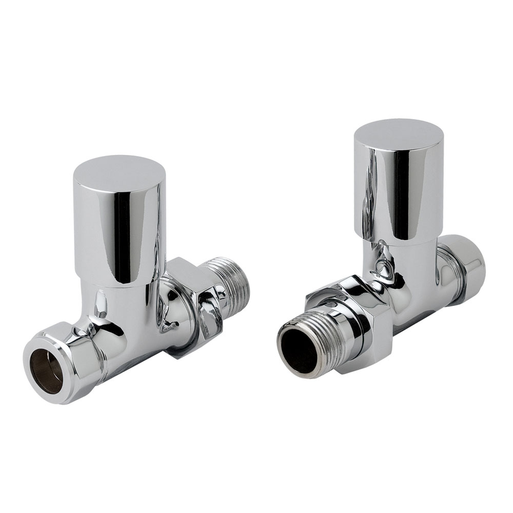 JTP Chrome Straight Manual Radiator Valves - RVS