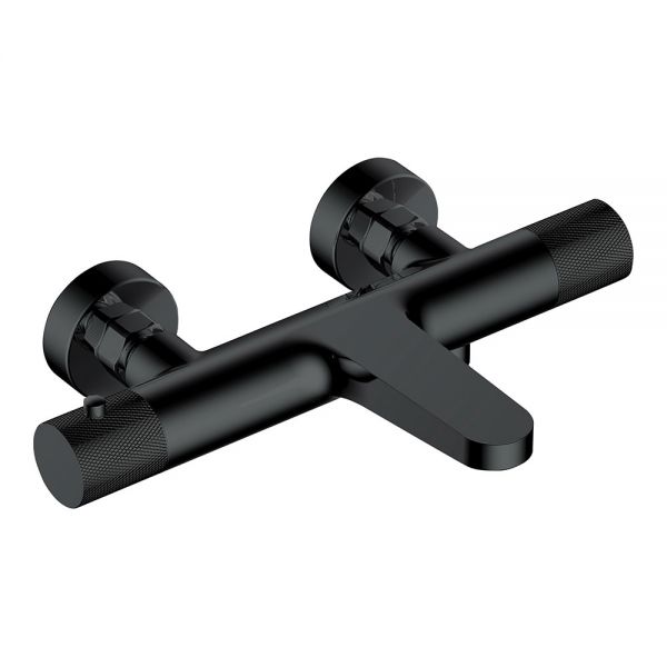 Rak Amalfi Thermostatic Bath Shower Mixer Tap - Matt Black ...
