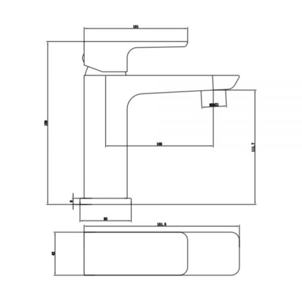 Rak Moon Basin Mixer Tap - Matt Black - RAKMOO3001B at Homesupply UK