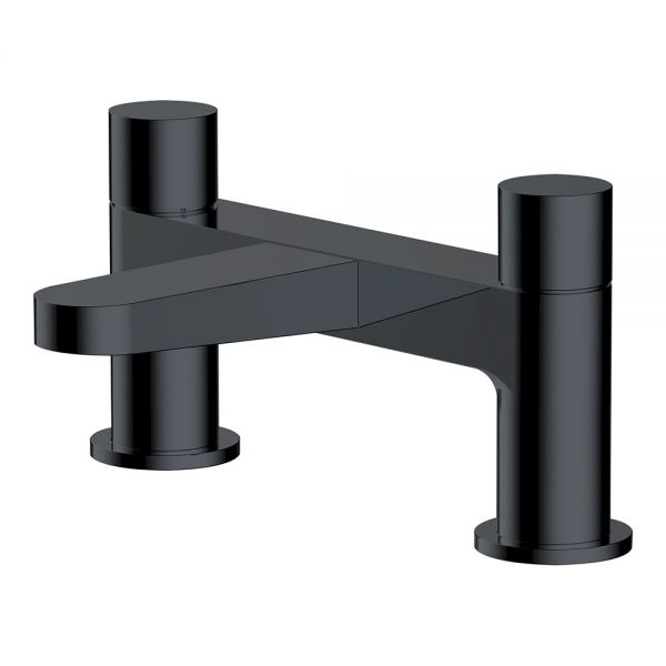 Rak Petit Round Bath Filler Tap - Matt Black - RAKPER3004B at Homesupply UK