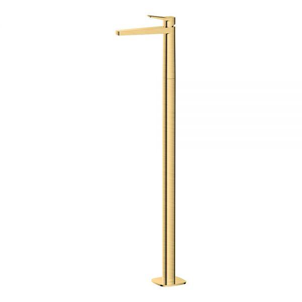 Rak Petit Square Basin Mixer Tap - Brushed Gold - RAKPES3030G at ...