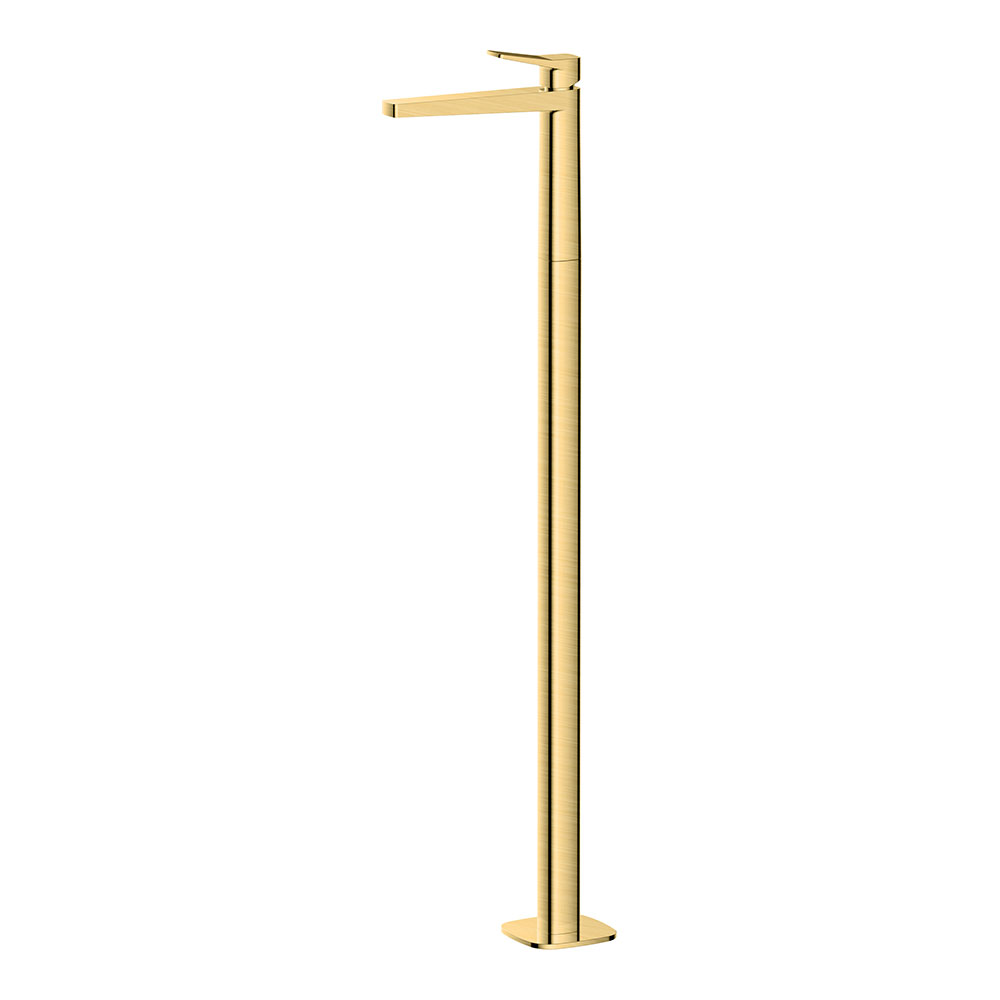 Rak Petit Square Basin Mixer Tap - Brushed Gold - RAKPES3030G at ...