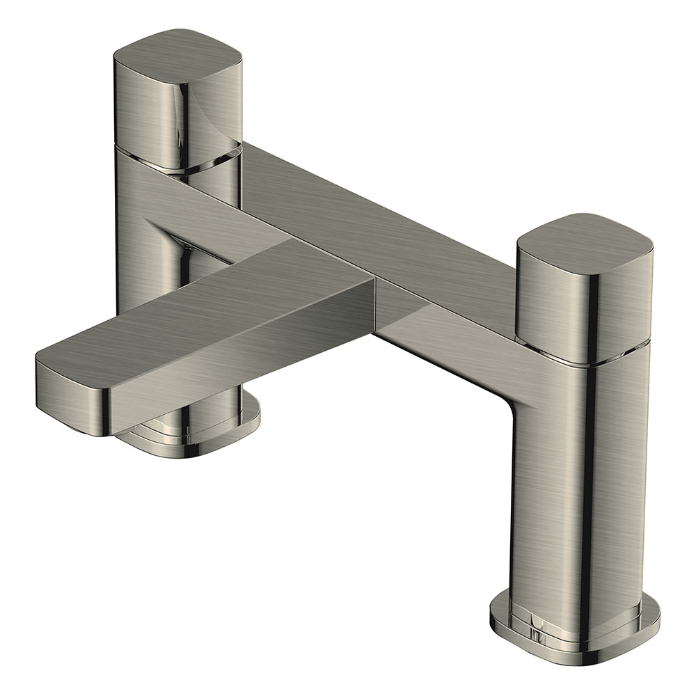 Rak Petit Square Bath Filler Tap - Brushed Nickel - RAKPES3004N at ...