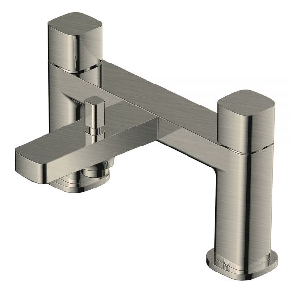 Rak Petit Square Bath Shower Mixer Tap - Brushed Nickel - RAKPES3005N ...
