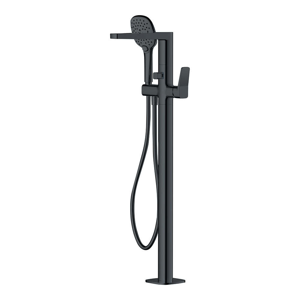 Rak Petit Square Bath Shower Mixer Tap - Matt Black - RAKPES3014B at ...