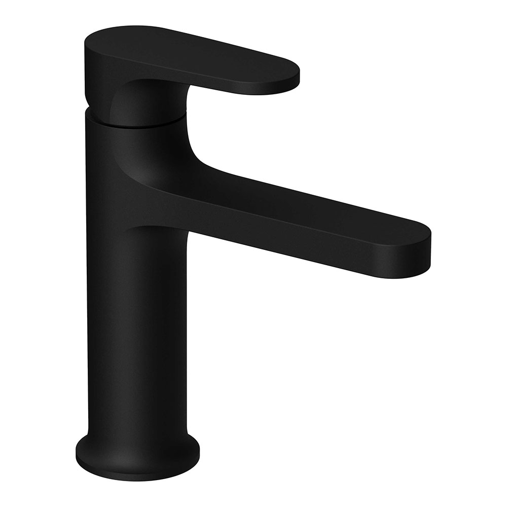 Rak Portofino Basin Mixer Tap - Matt Black - RAKPOR3001B at Homesupply UK