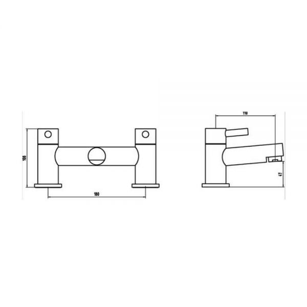 Rak Prima Bath Filler Tap - Chrome - RAKPRI3004 at Homesupply UK