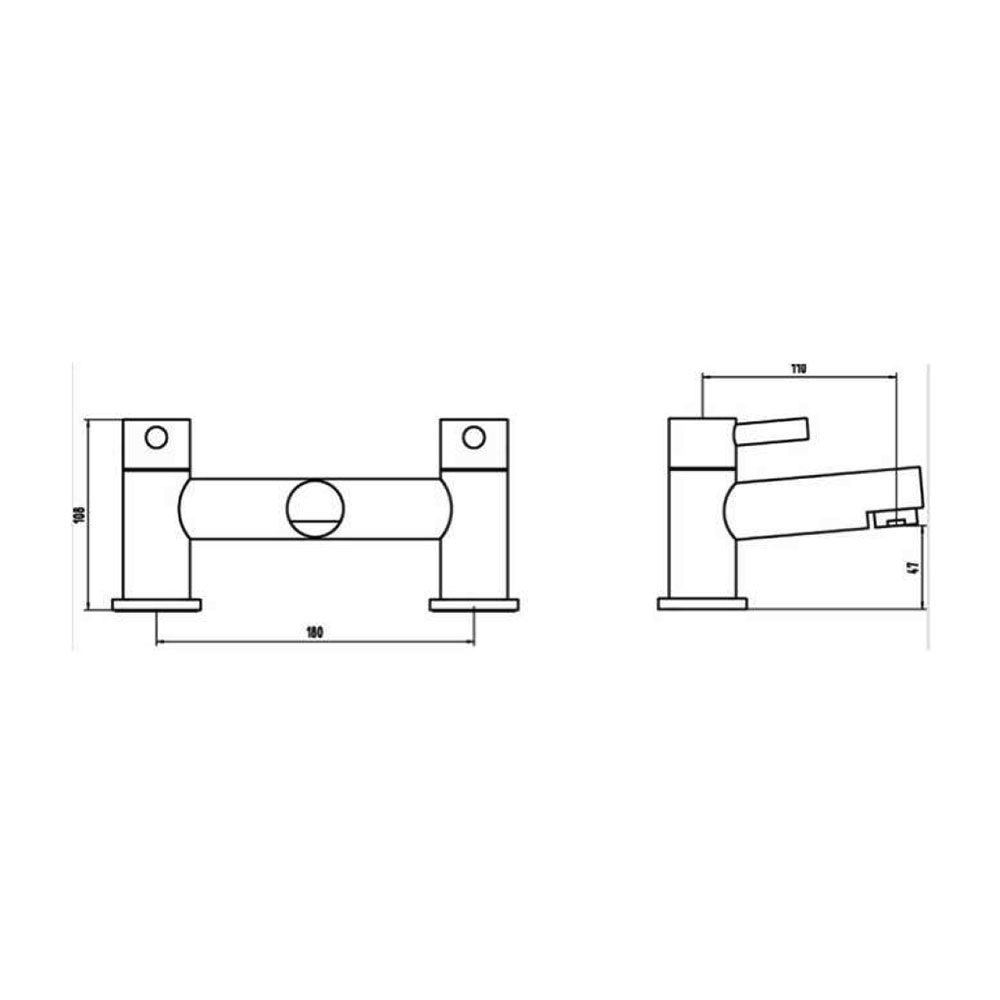 Rak Prima Bath Filler Tap - Chrome - RAKPRI3004 at Homesupply UK