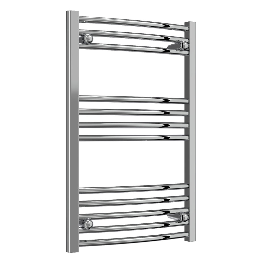 Reina Capo Chrome Curved Heated Towel Rail 800 x 500mm - CPO0850CC
