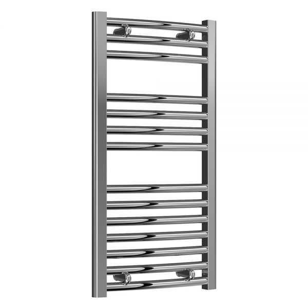 Reina Diva Chrome Curved Heated Towel Rail 800 x 400mm - AG40800CC