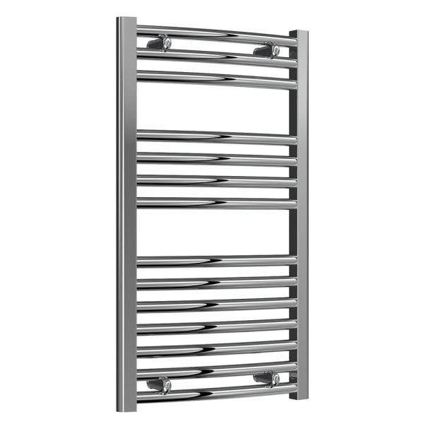 Reina Diva Chrome Curved Heated Towel Rail 800 x 450mm - AG45800CC